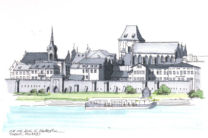 Poland, Torun - Drawings From Travel - Drawings & Illustration ...