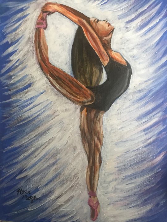 On Pointe - Rose Metzler - Paintings & Prints, People & Figures, Dance ...