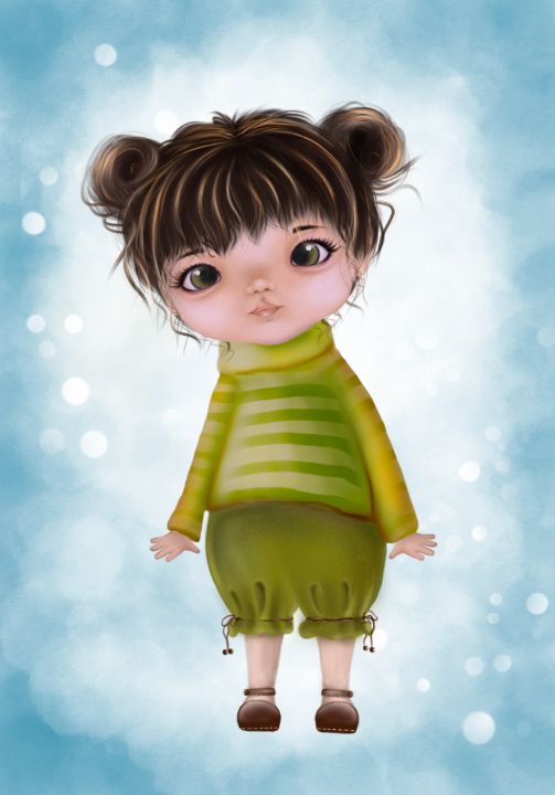 Peppy Blue BG - Mia - Digital Art, Childrens Art, Nursery Rhymes ...