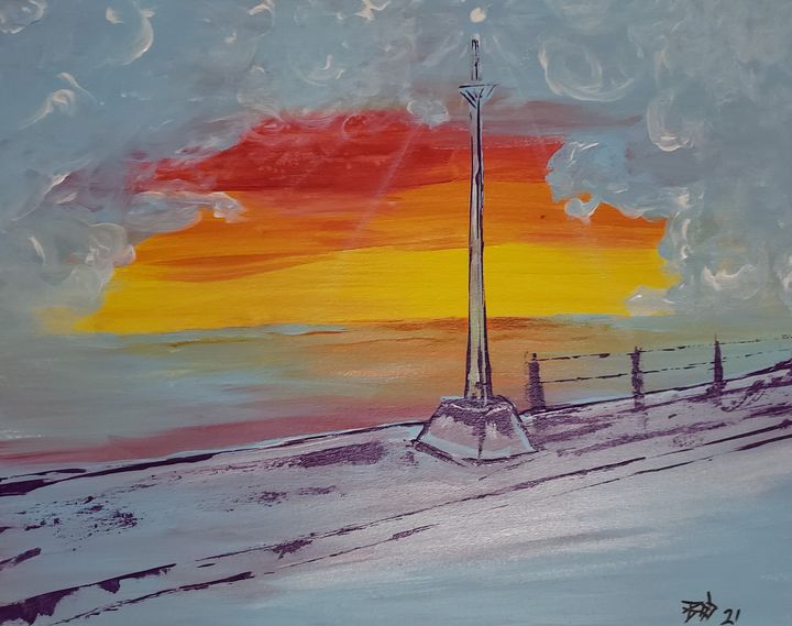 The Light Pole - bowlesart - Paintings & Prints, Abstract, Man-made ...