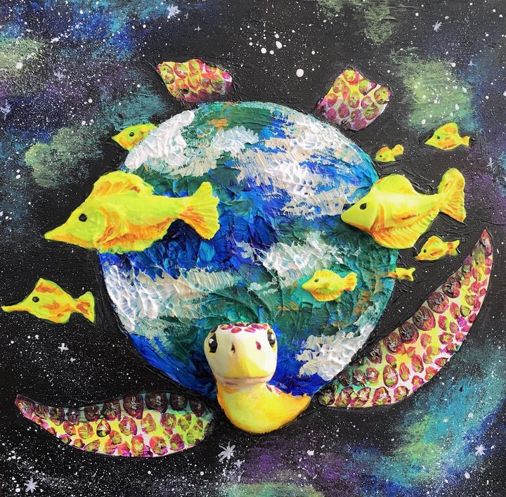 The World Turtle - Creative Concepts - Paintings & Prints, Animals ...