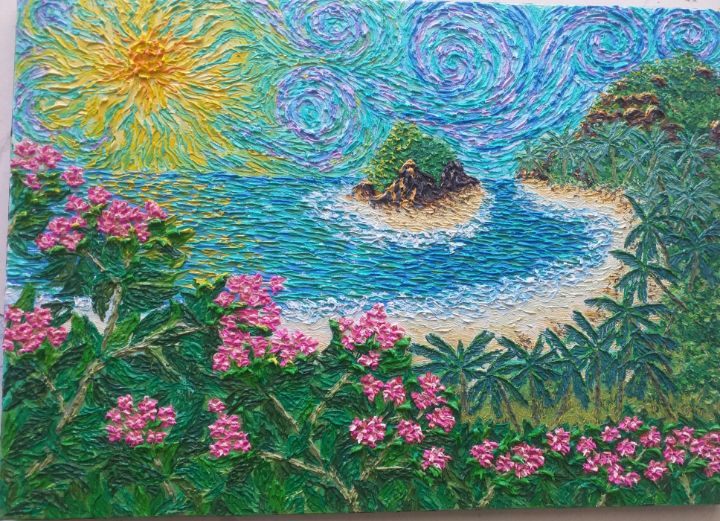 Ocean Pointillism Paintings For Sale, Buy Paintings Online | Zatista