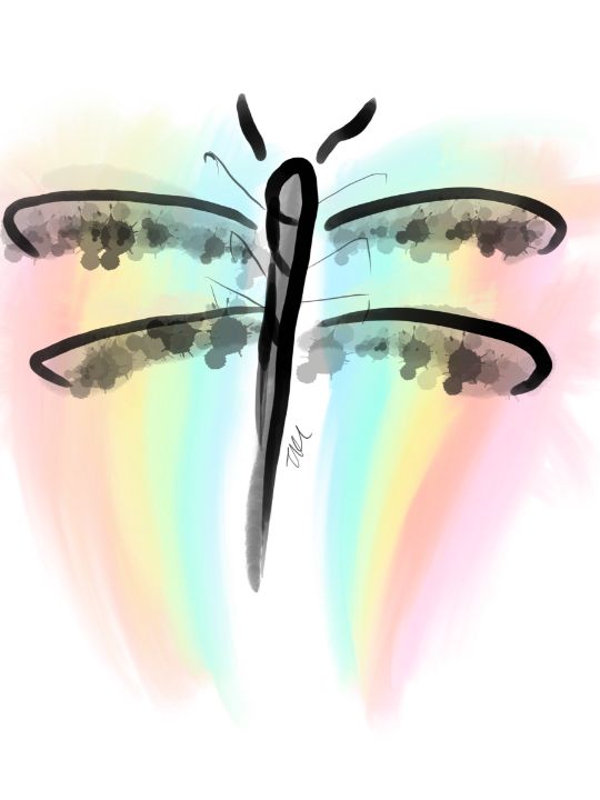 Dragonfly - Abiding Pushpin - Digital Art & AI, Animals, Birds, & Fish, Bugs & Insects ...