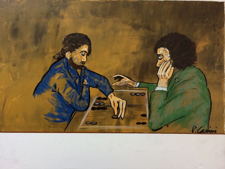 Backgammon - Casini Gallery - Paintings & Prints, People & Figures ...
