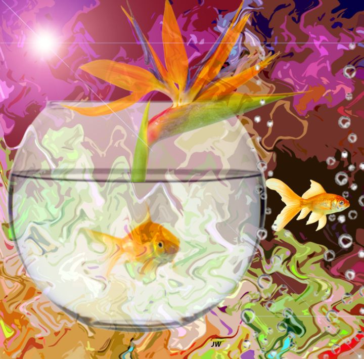Goldfish - Art Studio 99 - Digital Art & AI, Animals, Birds, & Fish ...
