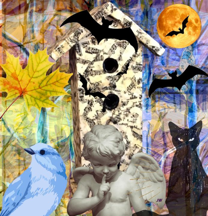 "Quiet Please" - Art Studio 99 - Digital Art & AI, Abstract, Collage ...