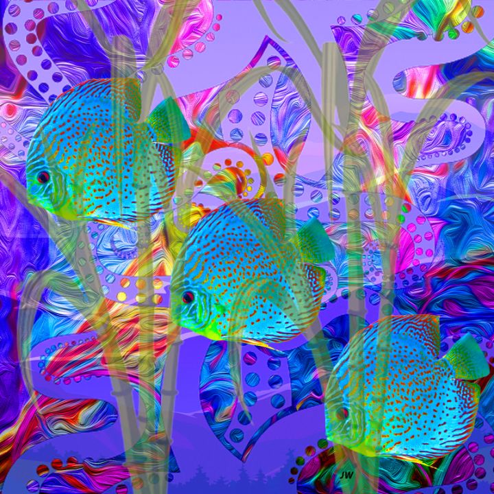 Deep Sea - Art Studio 99 - Digital Art & AI, Abstract, Collage - ArtPal