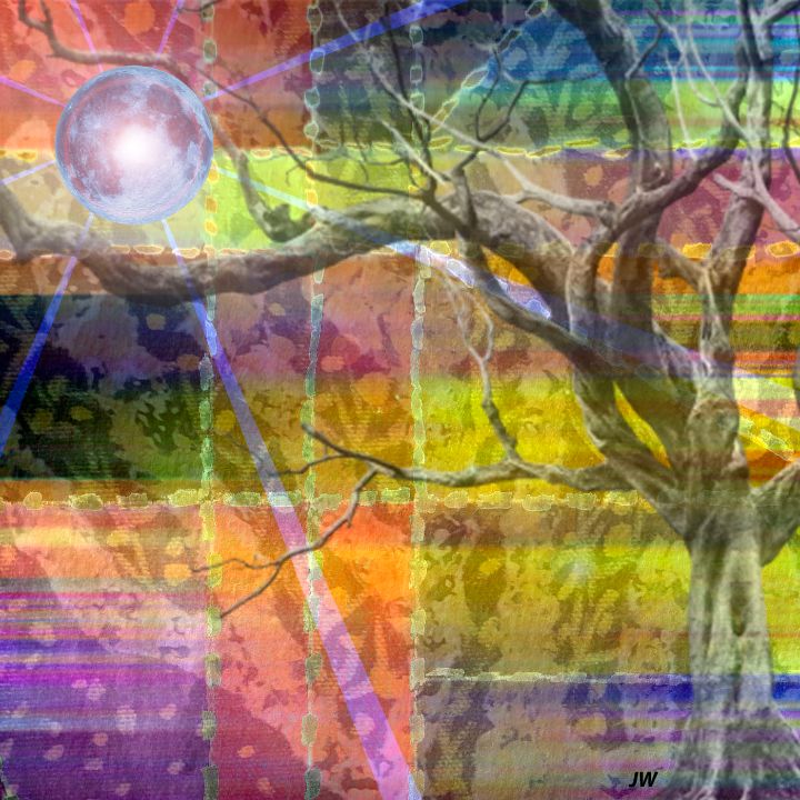 By The Silvery Moon - Art Studio 99 - Paintings & Prints, Abstract ...