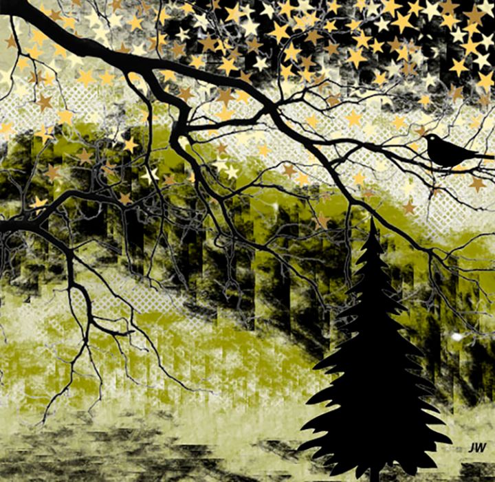 Starry Forest - Art Studio 99 - Digital Art, Flowers, Plants, & Trees ...