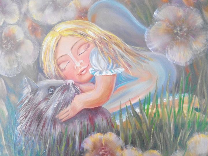 Sleeping angel - Julia Raj - Paintings & Prints, People & Figures ...