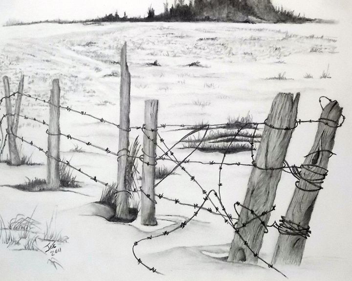 Winter Field - ArtbyJosephB - Drawings & Illustration, Landscapes ...