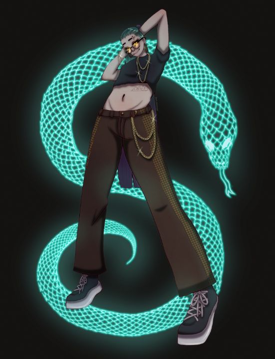 Snake fashion - Art Demangel - Drawings & Illustration, People ...