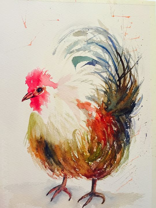 A Timid Rooster - Lion's Gallery - Paintings & Prints, Animals, Birds ...
