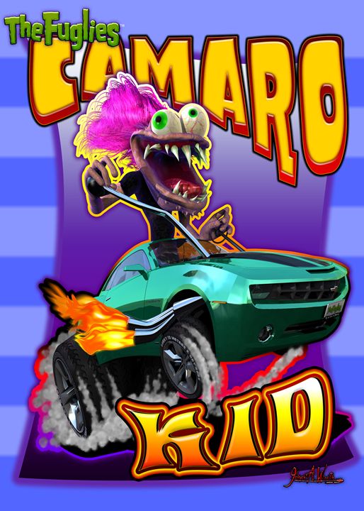 Rat Fink Camaro Rat Fink Dodge WC54 Desert Camo Diecast Model Truck