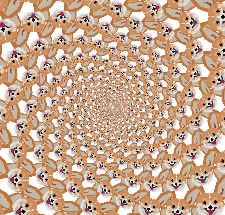 Cardigan Corgi Face Pattern - versio - Wagnerps Creations - Digital Art ...