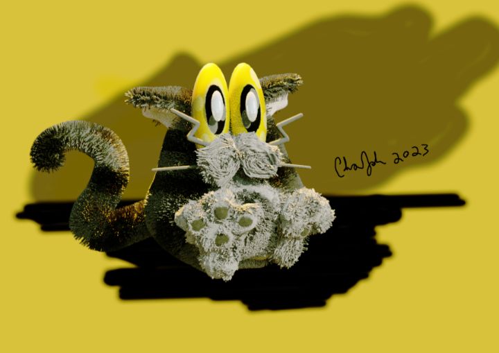 Harry Cat 3D Version - Cartoon Graveyard - Digital Art, Animals, Birds ...