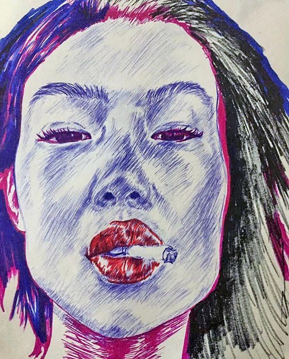 Smoking - ArtbyMichael - Drawings & Illustration, People & Figures ...