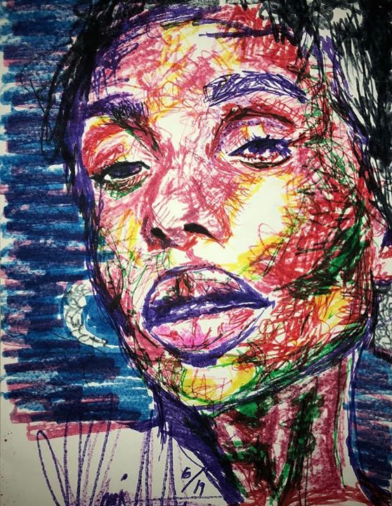 Woman of many colors - ArtbyMichael - Drawings & Illustration, People ...