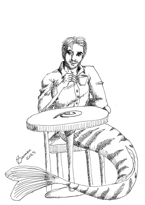 Handsome merman - Carmencita - Drawings & Illustration, Fantasy ...