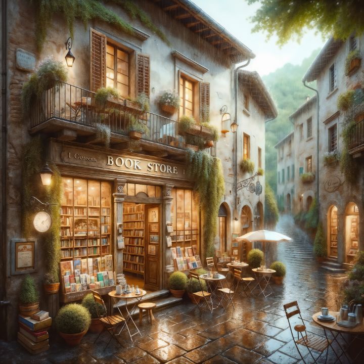 Charming Bookstore Alley - ImagineX3D - Digital Art & AI, Landscapes ...