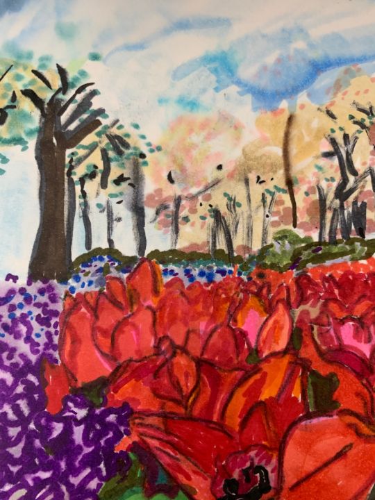 Abstract forest of flowers - Sue's Muse - Paintings & Prints, Flowers ...