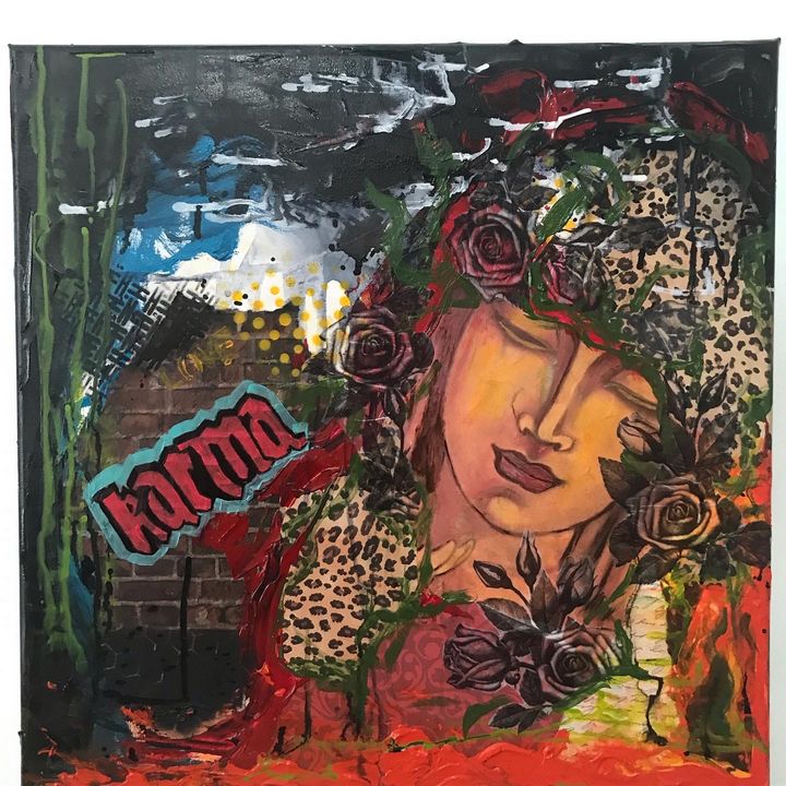 Karma Buddha - Vickiwillisart - Paintings & Prints, Religion ...