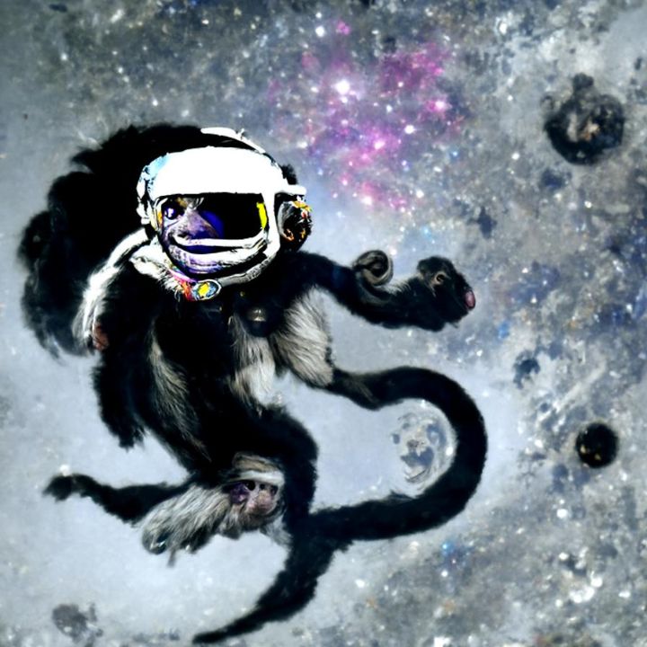 Space Monkey - Matthew Zapp - Paintings & Prints, Abstract, Color - ArtPal