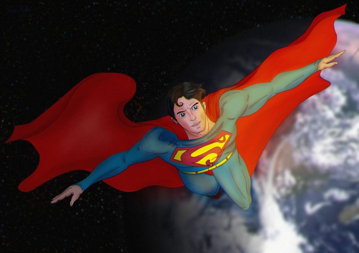 Superman Flying Drawing Superman Flying Vector Art, Icons, And