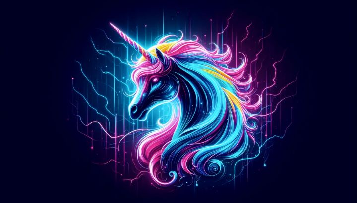 A unicorn in neon colors - yuyu420 - Digital Art & AI, Animals, Birds ...