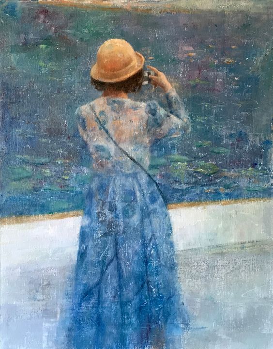 Looking at Monet in the museum. - Josep Gil - Paintings & Prints ...