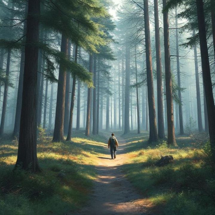 Lone Walking On Path 7 - Loel Top - Digital Art & AI, Landscapes ...