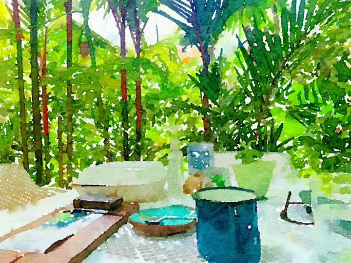 Costa Rica lunch- Art code. WP 30 - Peter Wright Art - Paintings ...