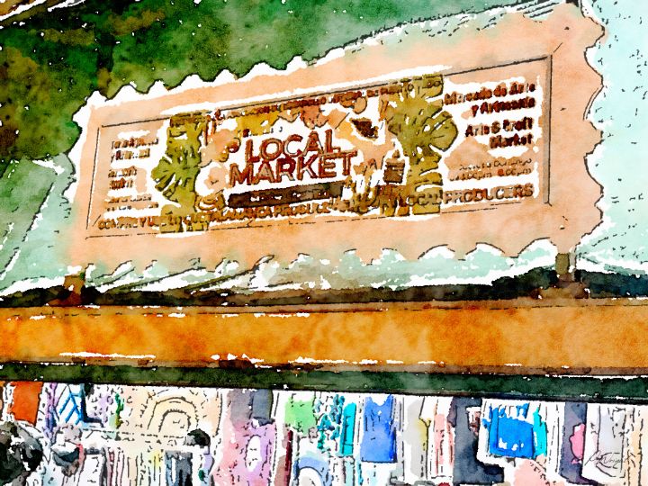 Costa Rica village- Art code. WP 22 - Peter Wright Art - Paintings ...