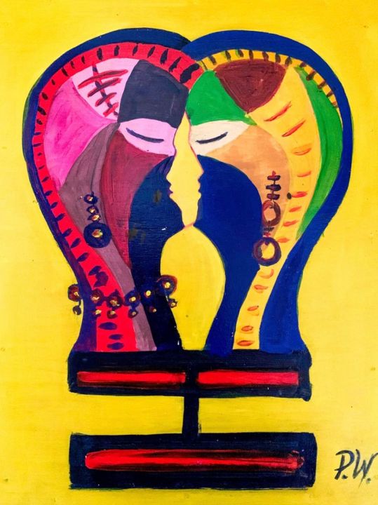 Together - Peter Wright Art - Paintings & Prints, Abstract, Figurative ...