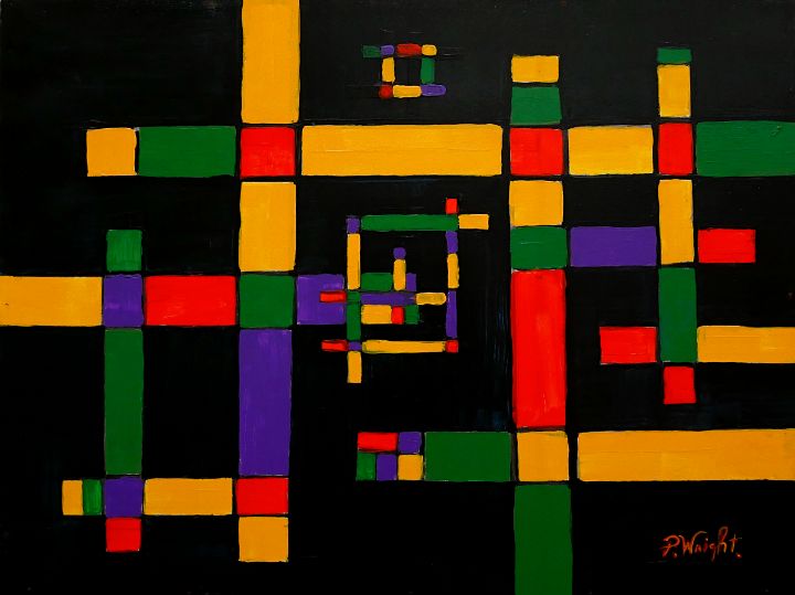 The Code - Peter Wright Art - Paintings & Prints, Abstract, Color - ArtPal