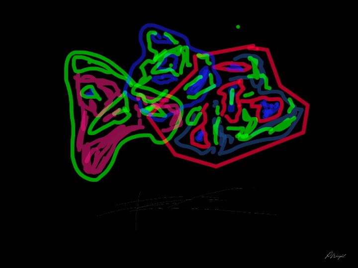 Gone fishing - Peter Wright Art - Digital Art & AI, Animals, Birds ...