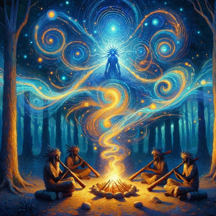 The campfire - A world of art - Paintings & Prints, Ethnic, Cultural ...