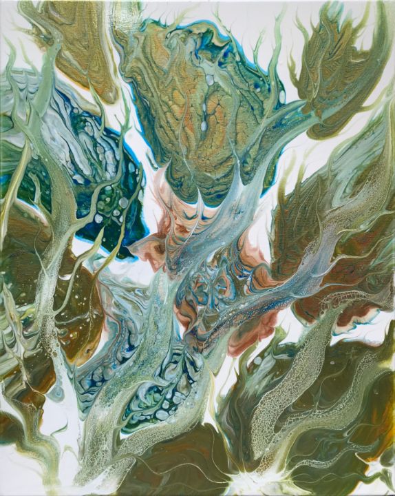 Algae - Cadence of color - Paintings & Prints, Abstract, Irregular ...