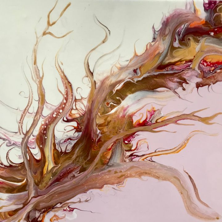 A branch on the fire - Cadence of color - Paintings & Prints, Abstract ...