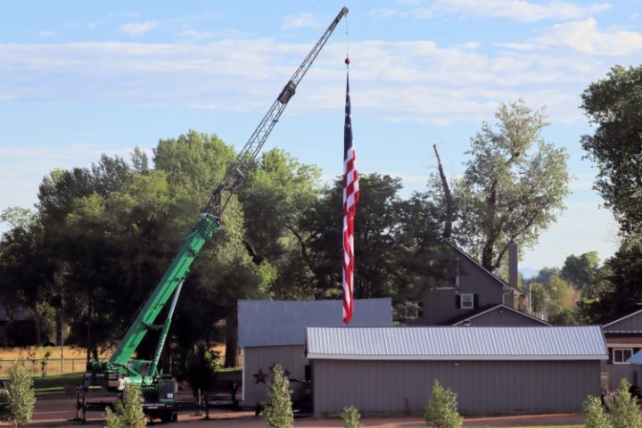 American Flag on a Crane - Jan Campbell Fine Art - Photography ...