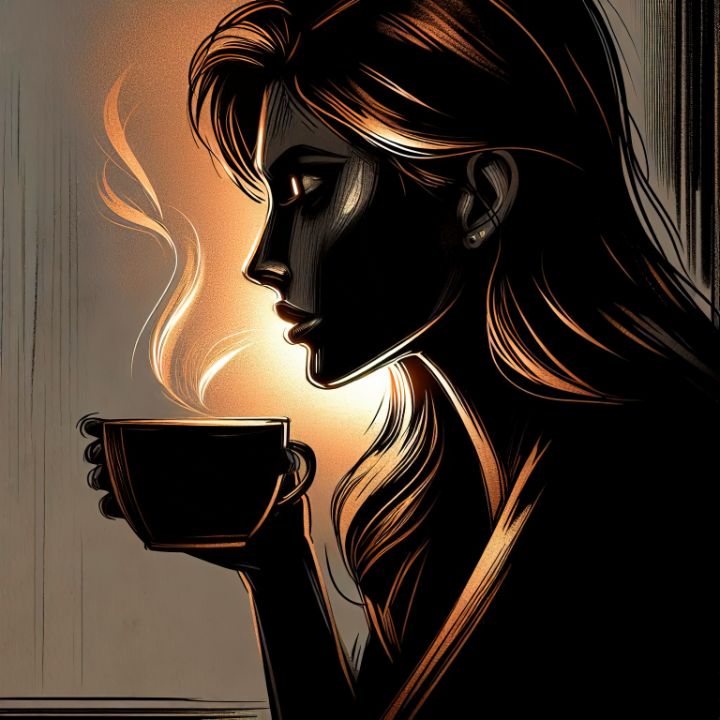 Lady portrait with a cup of tea - IndianSummer - Digital Art & AI, Food ...