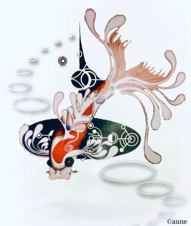 Space Carp - color ver. - - aune - Drawings & Illustration, Animals ...
