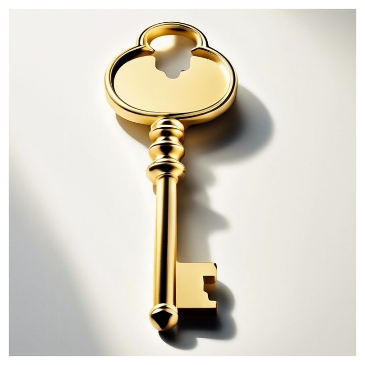 Golden Key on White Surface a2 - It's Digitally Me - Photography, Still ...