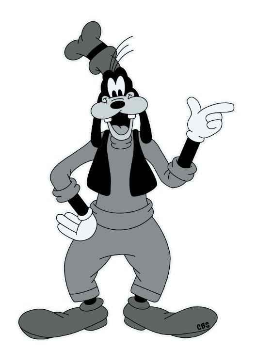 Goofy Black And White