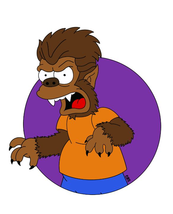 Werewolf Bart - Christine's Artwork - Digital Art, Entertainment ...