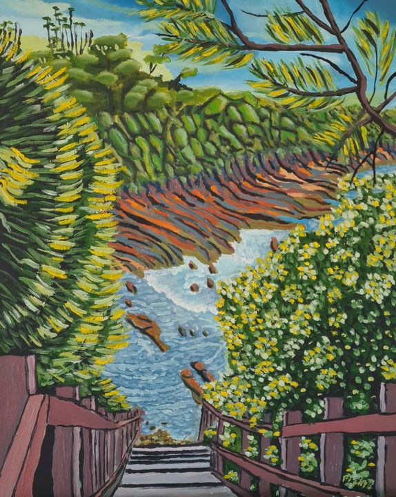 Low tide at Josh's Beach - peter pickett - Paintings & Prints ...