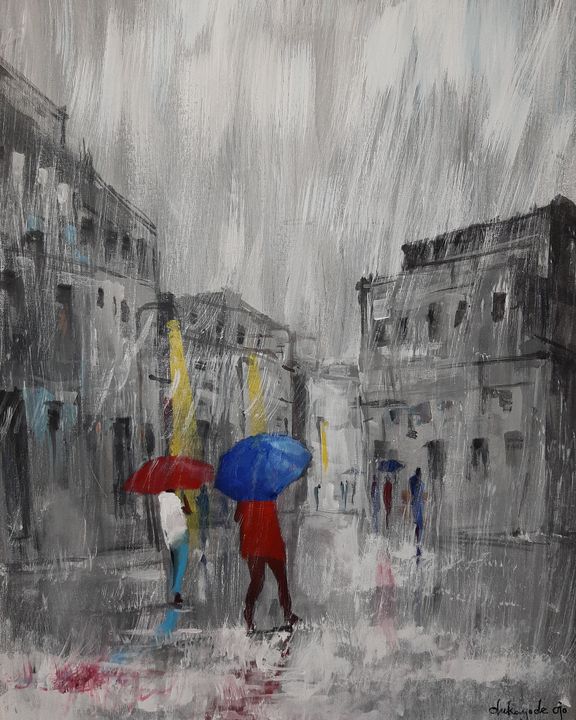 Rain - Kay - Paintings & Prints, Landscapes & Nature, Cityscapes, Other ...