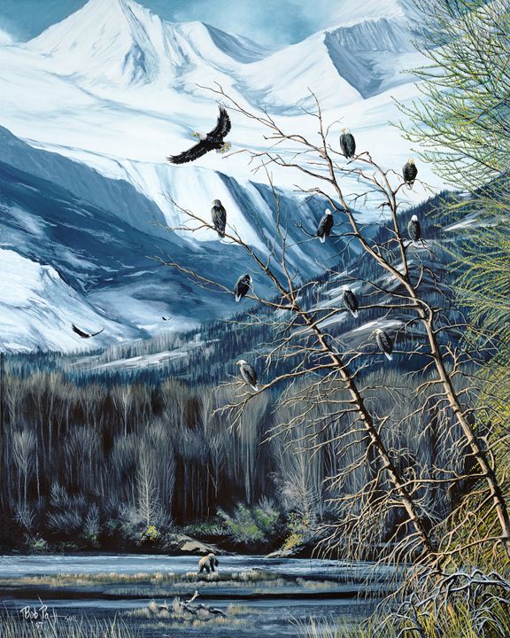 Chilcat River Alaska - PATTERSON FINE ART - Paintings & Prints, Animals ...
