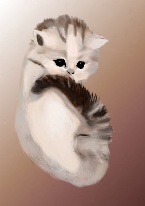 cute cat - better life - Digital Art & AI, Animals, Birds, & Fish, Cats ...
