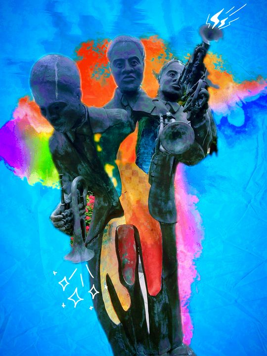Jazz - B.A. PUNK - Digital Art & AI, Abstract, Figurative - ArtPal